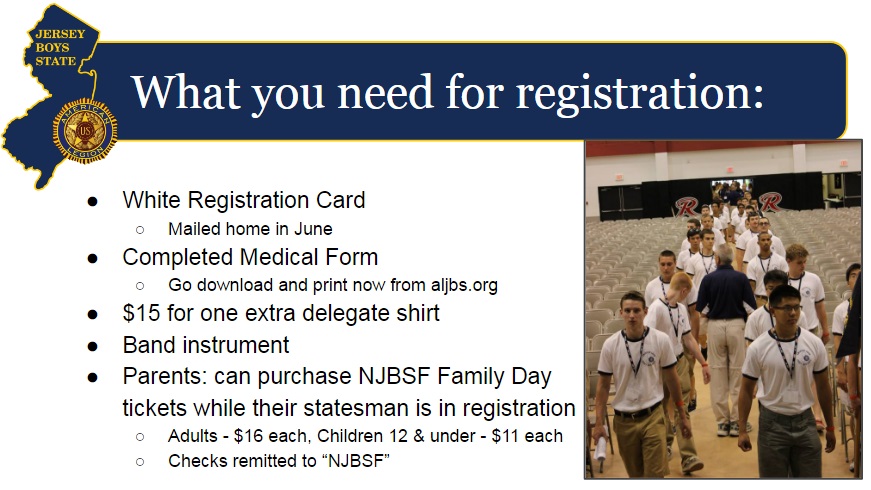 Check-in info – American Legion Jersey Boys State